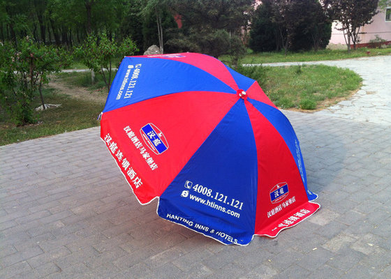 Concevez le parapluie en fonction du client extérieur de parasol à une seule couche pour la publicité commerciale