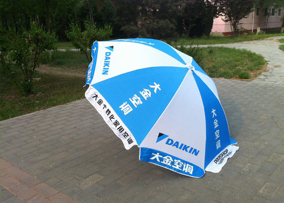 Parasols imprimés par coutume commerciale de publicité, parapluies extérieurs de patio