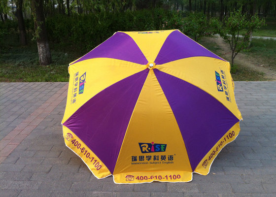 Protection UV de parasols de parasol extérieur pourpre et jaune de Sun, impression de Digital