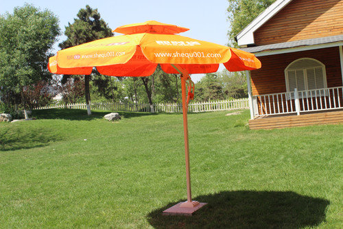 Parapluie excentré de Roma de double couche, grands parasols ronds de parapluies de patio