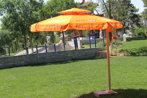 Parapluie excentré de Roma de double couche, grands parasols ronds de parapluies de patio