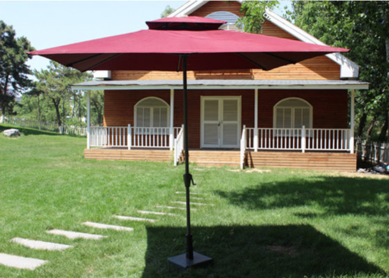 Luxe extérieur de loisirs de parasol en porte-à-faux ouvert facile de Roma avec de doubles dessus