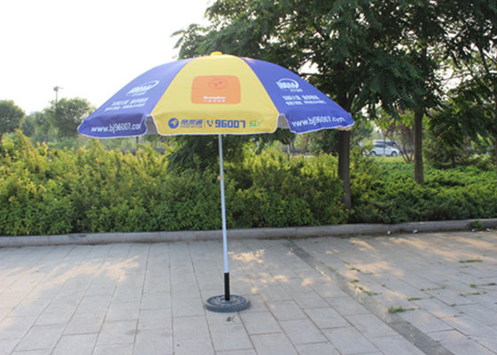 Parapluie rond du marché de deux couleurs, parapluie en aluminium de parasol de Sun de poignée 1.8m - 3m