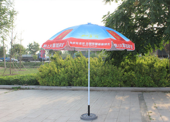 Parapluie extérieur rond de logo fait sur commande, parapluie de Sun extérieur pour le jardin avec la frange