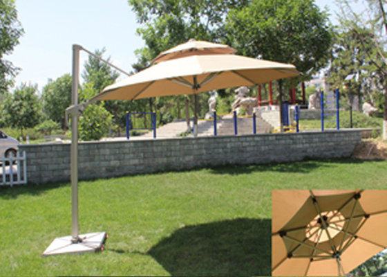 Parapluie classique de patio de Starbucks de couvercle rond pour les meubles extérieurs de jardin