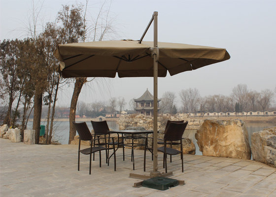 Grand écran rectangulaire télescopique de parasol de jardin imprimé pour l'oasis de jardin