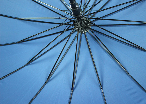 Parapluie droit compact frais de poignée coloré avec les nervures en acier enduites noires