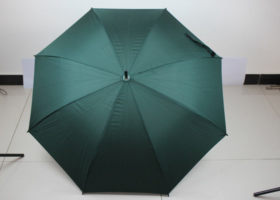 Parapluie étroit ouvert de golf d'automobile verte faite sur commande avec le logo d'impression de transfert