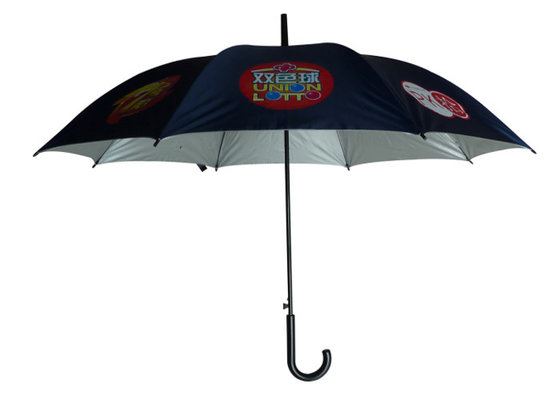 Poignée enduite en caoutchouc d'anti de manuel noir ouvert UV droit de parapluie pour le cadeau d'enfants