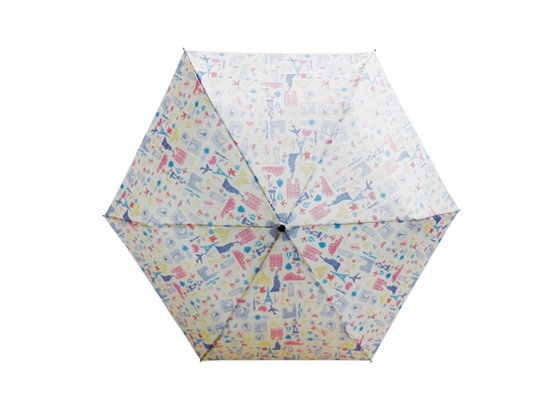 le parapluie/dames ouverts de manuel de section de 50cm X 8K 3 façonnent le parapluie compact léger