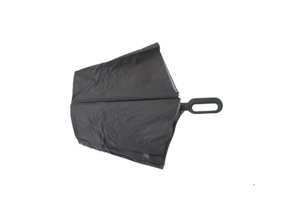 Couleur de noir de parapluie de fois de la pluie 2 de voyage d'hommes avec la poignée enduite par noir