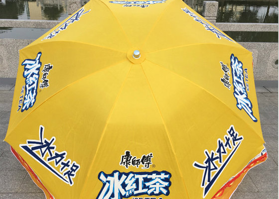 Parapluies fixes de publicité extérieure d'orientation avec l'axe en métal blanc