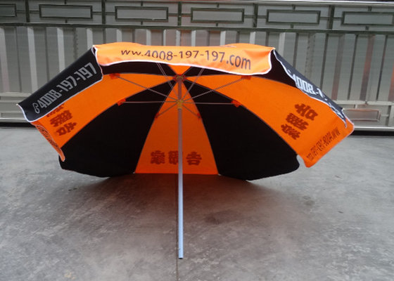6.5 Ft Large Garden Sun Shade Umbrella Screen Hand Printing For Outdoor Advertising