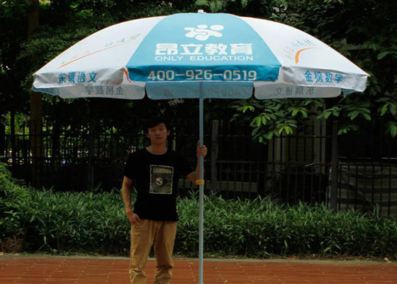 Jardin fait sur commande pliant des parapluies de publicité extérieure de parapluie de plage de Sun
