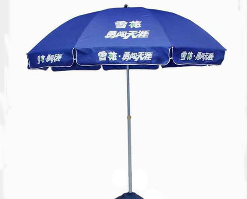 Parapluies de plage imprimés par coutume qui respecte l'environnement de publicité extérieure ISO9001