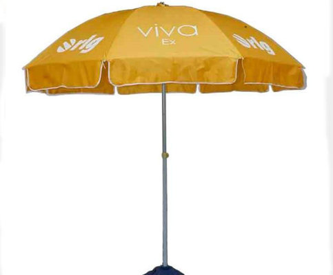 Parapluies de plage imprimés par coutume qui respecte l'environnement de publicité extérieure ISO9001