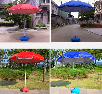 Cadre de parapluie de plage de promo d'écran en soie de logo et parapluie durables adaptés aux besoins du client de tissu