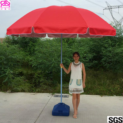 Parapluie imperméable rouge/bleu de parasol avec la poudre a enduit la nervure