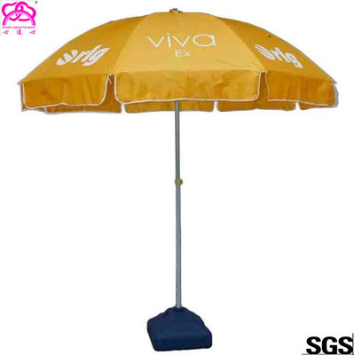 Logo coloré Sun d'affaires et parapluie de plage de parapluie de pluie avec des nervures d'acier au carbone