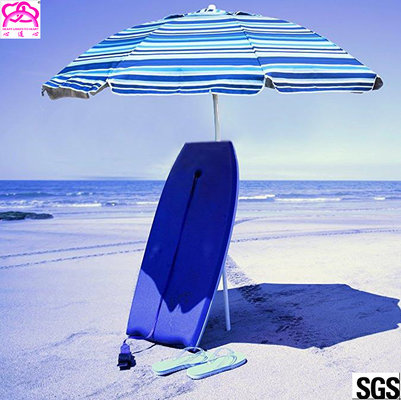 Parapluie de plage se pliant protégeant du vent de Sun avec l'inclinaison exhalée télescopant Polonais réglable