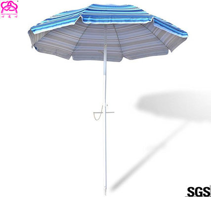 Parapluie de plage se pliant protégeant du vent de Sun avec l'inclinaison exhalée télescopant Polonais réglable