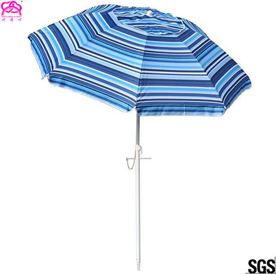 Parapluie de plage se pliant protégeant du vent de Sun avec l'inclinaison exhalée télescopant Polonais réglable