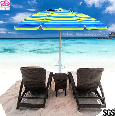 Parapluie de plage UV résistant de Sun de protection de 7 pi avec le dessus d'évent