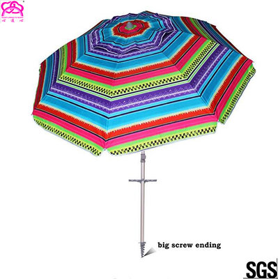 Parapluie de plage pliable populaire de Sun 1.8m/2.2m pour la natation d'été