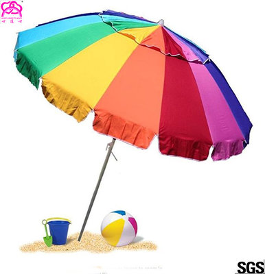 2.8m / parapluie de plage pliant de 3m Sun avec l'impression de transfert de chaleur