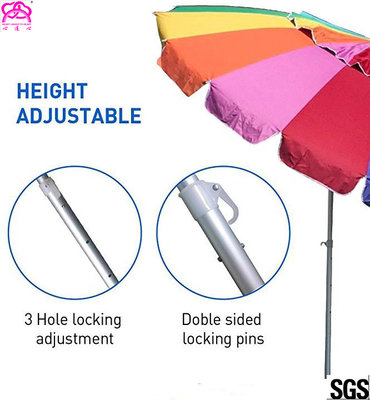 2.8m / parapluie de plage pliant de 3m Sun avec l'impression de transfert de chaleur