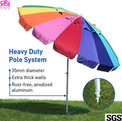 2.8m / parapluie de plage pliant de 3m Sun avec l'impression de transfert de chaleur