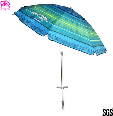 Parapluie de plage commercial imperméable protégeant du vent réutilisable fait sur commande télescopant Polonais