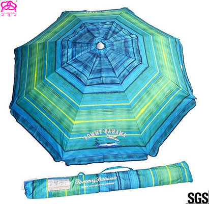 Parapluie de plage commercial imperméable protégeant du vent réutilisable fait sur commande télescopant Polonais