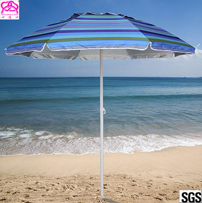 Protection UV de parapluie extérieur de parasol de cadre en acier pour le parasol de plage sablonneuse