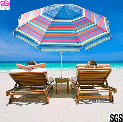 Les produits nouveaux 2018 d'OEM exposent au soleil le parapluie de plage extérieur avec l'usine adaptée aux besoins du client de taille en Chine