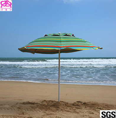 Le parapluie de plage extérieur du soleil d'été fait sur commande de loisirs, parasol de parapluie de plage avec le logo imprime