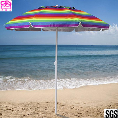 Parapluie coloré promotionnel de plage sablonneuse, parapluie de plage du soleil fabriqué en Chine avec le meilleur prix