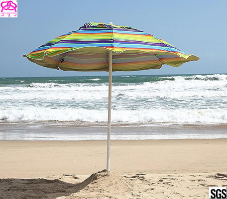 SNAIL 6ft Folded Sun Beach Umbrella with Tilt Portable Silver Coating Inside UV Protection Stripe
