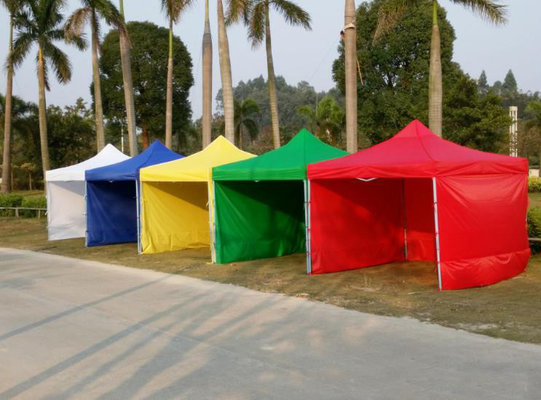 China factory suppliy colourful 3x3m gazebo canopy tent with sidewalls in low price.