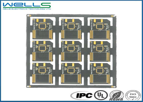 ENIG Surface 1 Oz PCB , Fr4 Printed Circuit Board Black Solder Mask