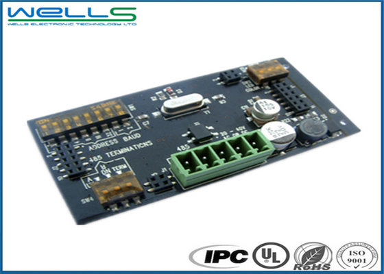 ENIG Surface 1 Oz PCB , Fr4 Printed Circuit Board Black Solder Mask