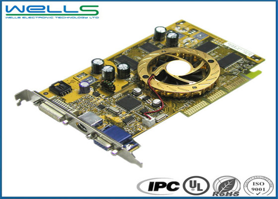 Custom PCB Assembly Services Yellow Solder Mask With ENIG Surface Treatment