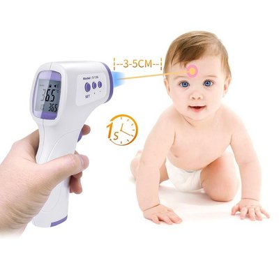 Fever Alarm Three Colors Backlight Digital Infrared Forehead Thermometer
