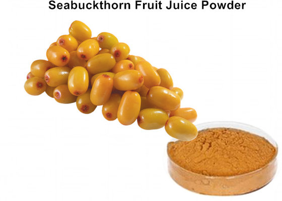Healthy Seabuckthorn Fruit Juice Powder Good Water Solubility Promoting Wound Healing