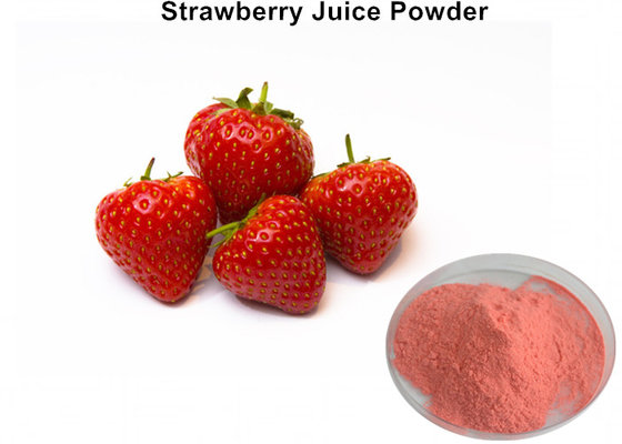 Organic Instant Strawberry Fruit Juice Powder Pink For Foods And Beverage / Cosmetics