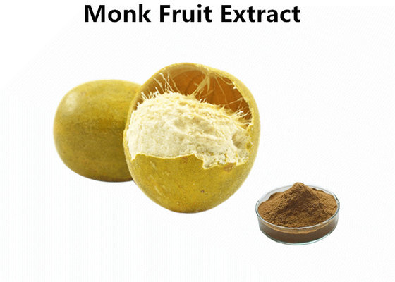 Losing Weight Natural Sweetener Powder Monk Fruit Extract 25% Mogroside HPLC