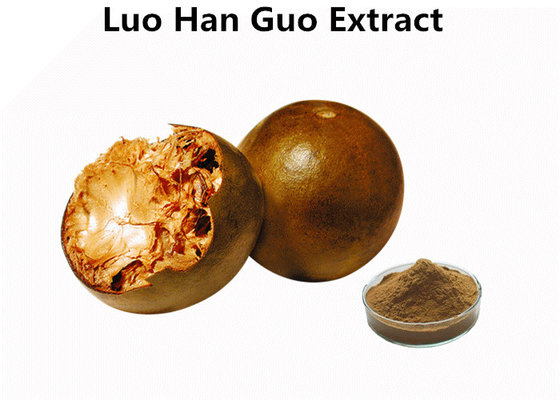 Losing Weight Natural Sweetener Powder Monk Fruit Extract 25% Mogroside HPLC