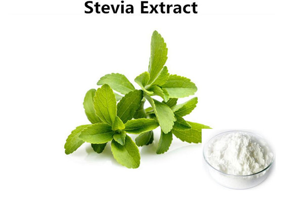 Stevia Leaf Extract Natural Sweetener Powder White 50% Rebaudioside A Lowering Pressure