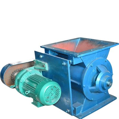 YJD 18 Rotary Airlock Valve Stainless Steel Or Cast Iron Rotary Airlock Feeder In Blue