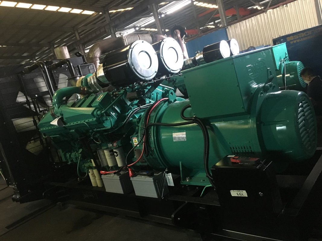 Heavy Fuel Oil 1250kva 1mw Cummins Diesel Generator Set With Automatic Voltage Regulator